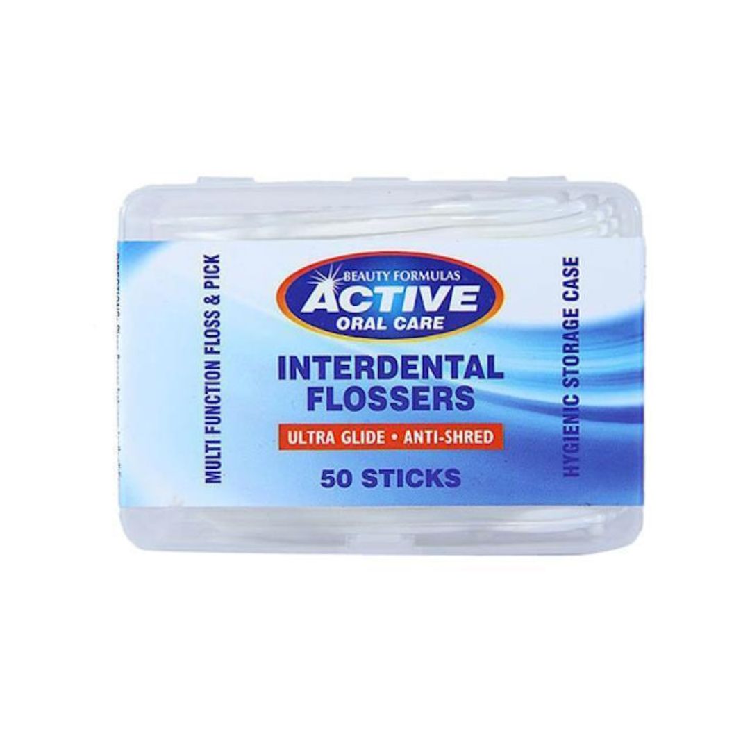 Buy ACTIVE INTERDENTAL FLOSSERS 50 STICKS At Best Price - GrocerApp