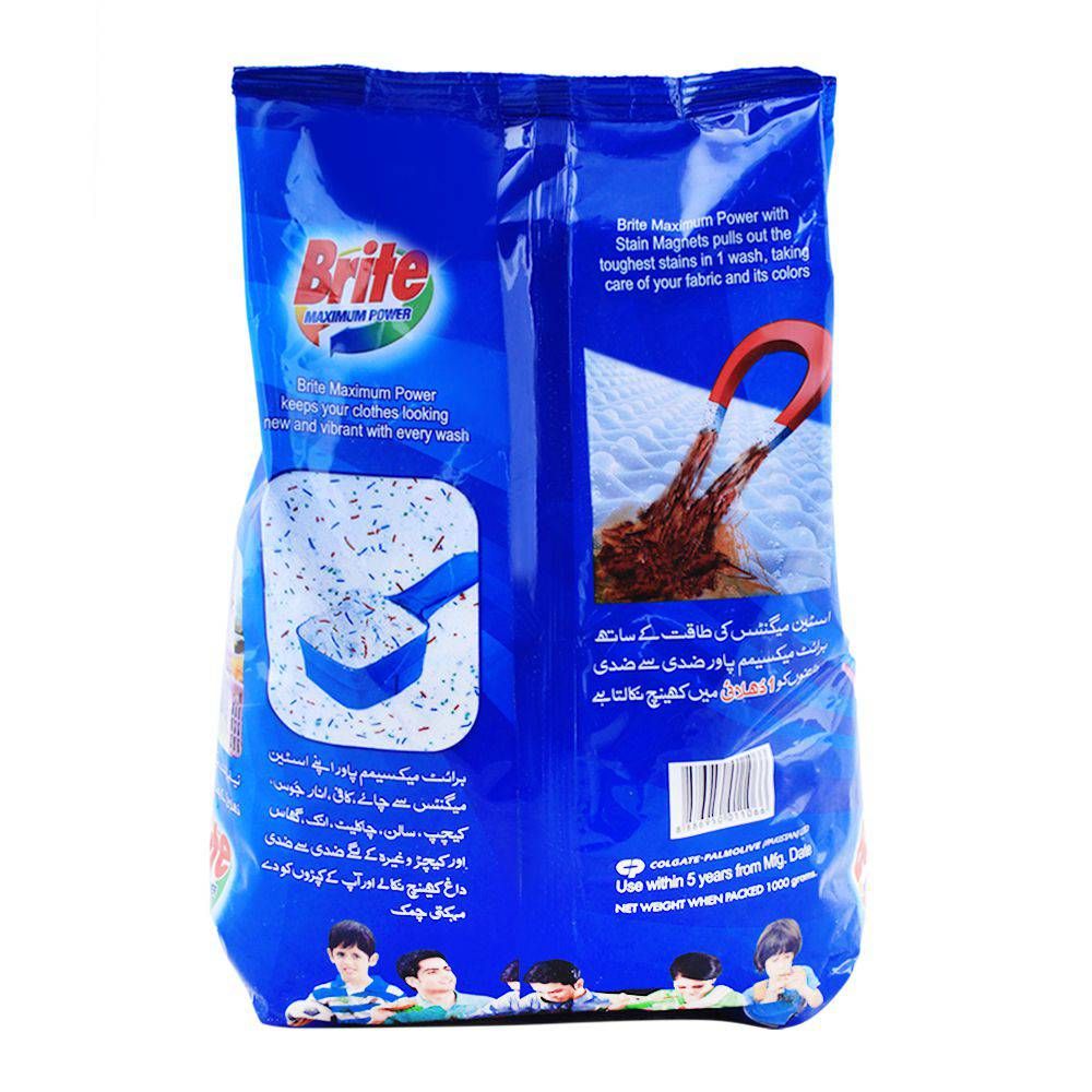 Buy Brite Maximum Power 1kg - Detergent Washing Powder At Best Price ...