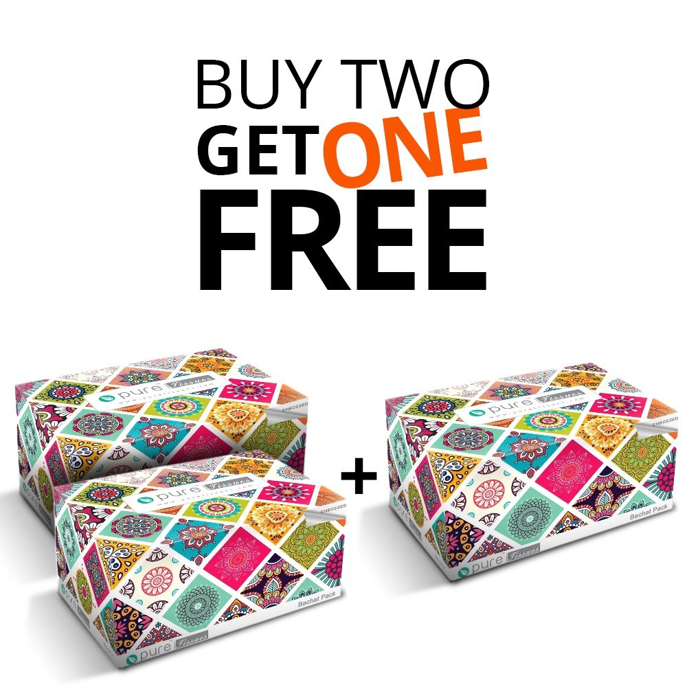 Buy Buy 2 Packit Pure Bachat Pack Tissue & Get 1 Free At Best Price ...