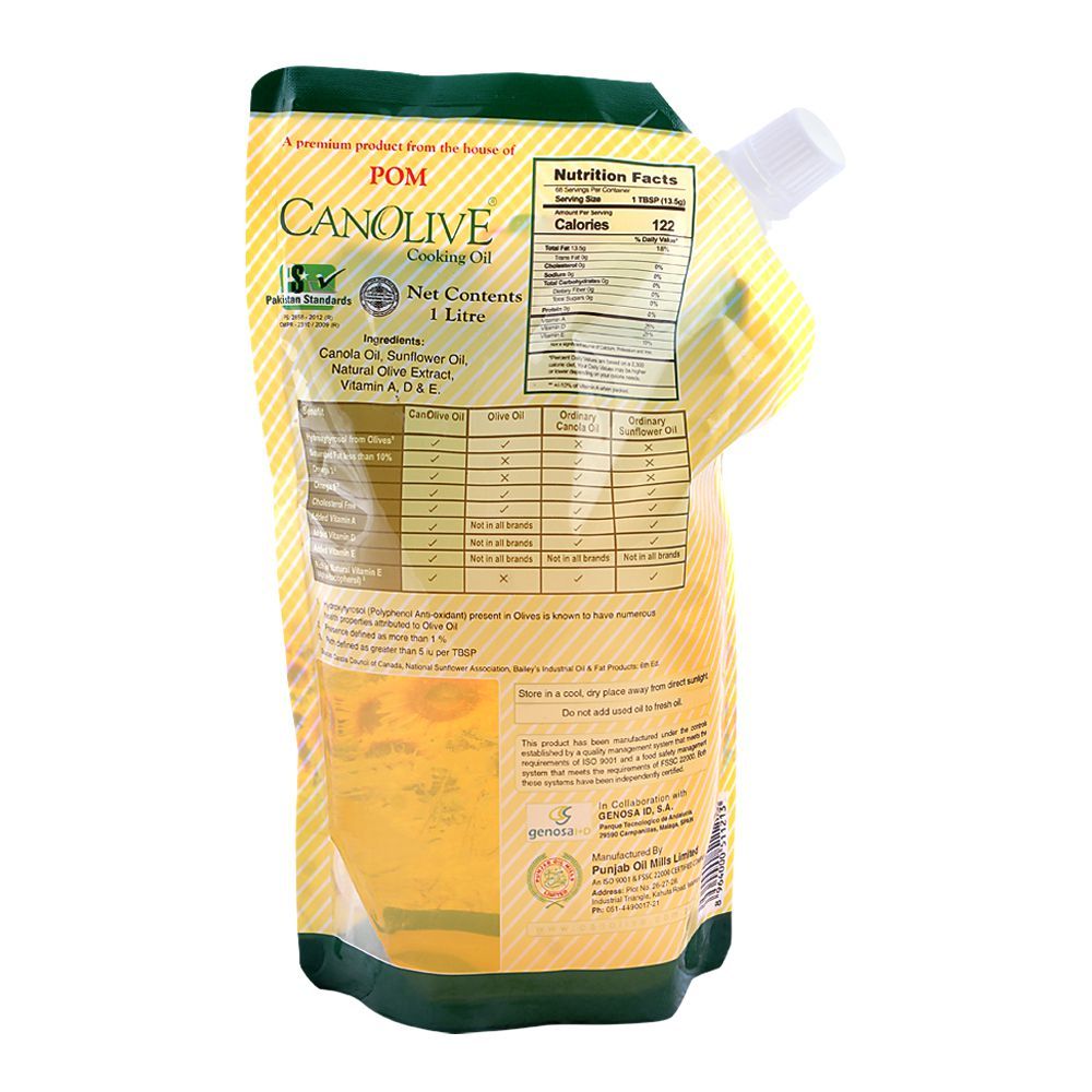 Buy Canolive Cooking Oil 1 Litre Standup Pouch At Best Price - GrocerApp