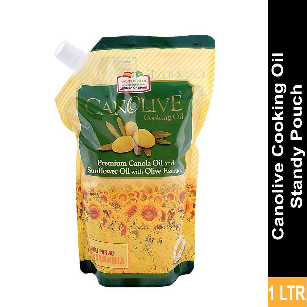 Buy Canolive Cooking Oil 1 Litre Standup Pouch At Best Price - GrocerApp