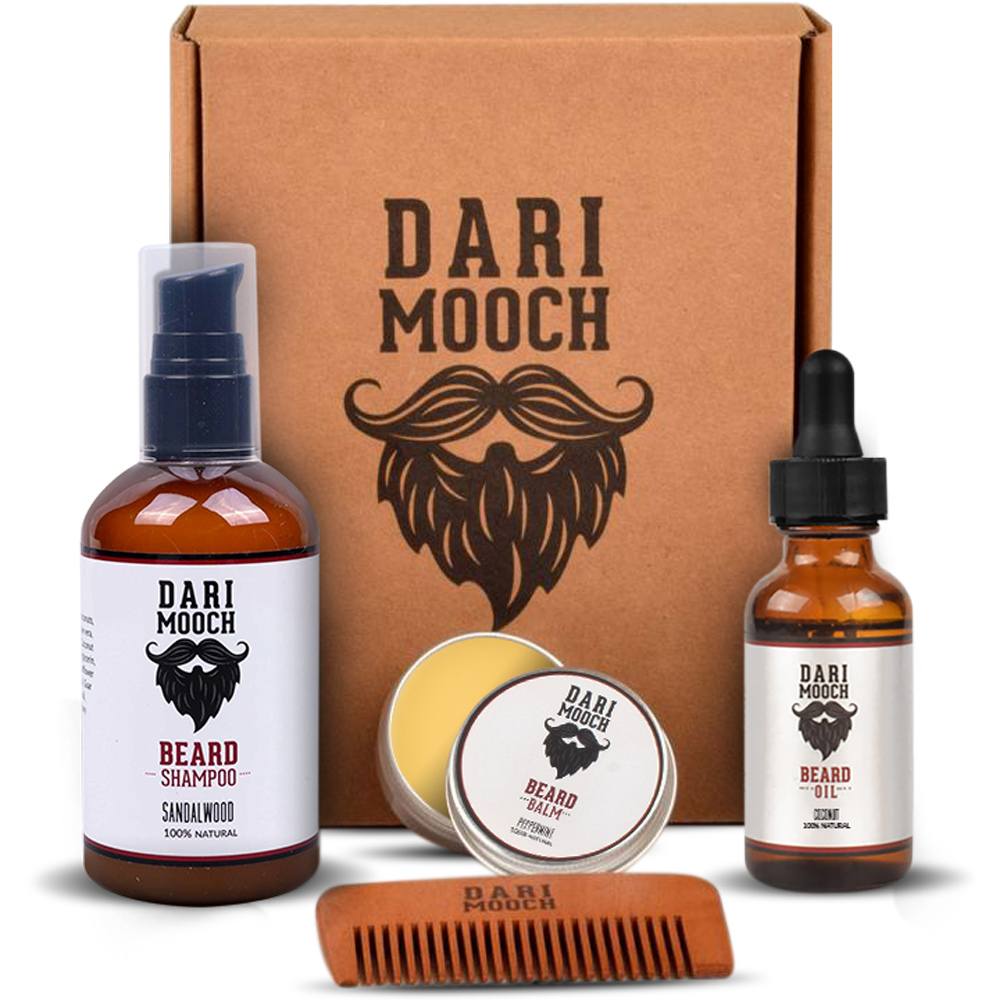 Buy Darhi Mooch Silver Starter Beard Grooming Kit At Best Price - GrocerApp