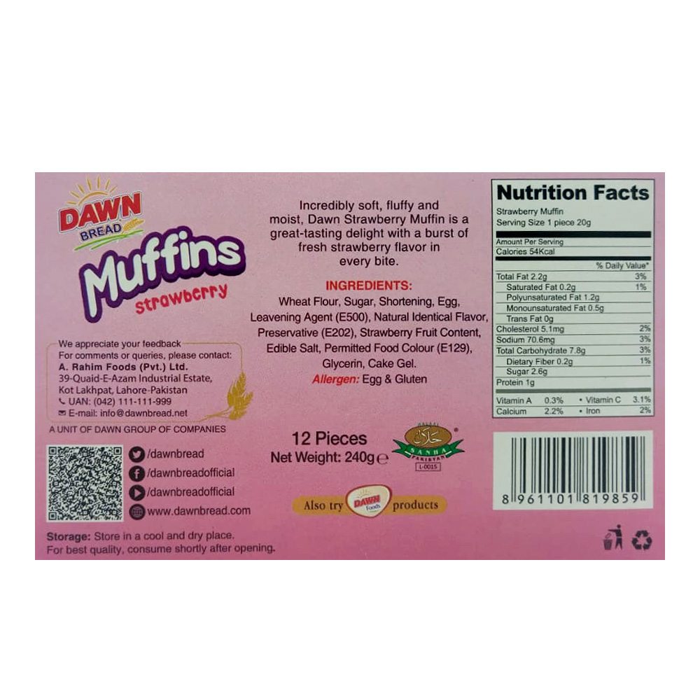 Buy Dawn Bread Muffins Strawberry At Best Price - GrocerApp
