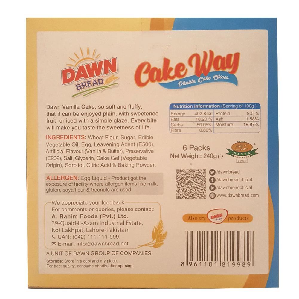 Buy Dawn cake way vanilla cake slices At Best Price - GrocerApp