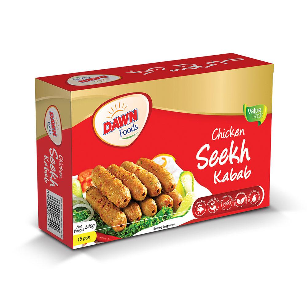 Buy Dawn Chicken Seekh Kabab 18 Pieces (540g) At Best Price - GrocerApp