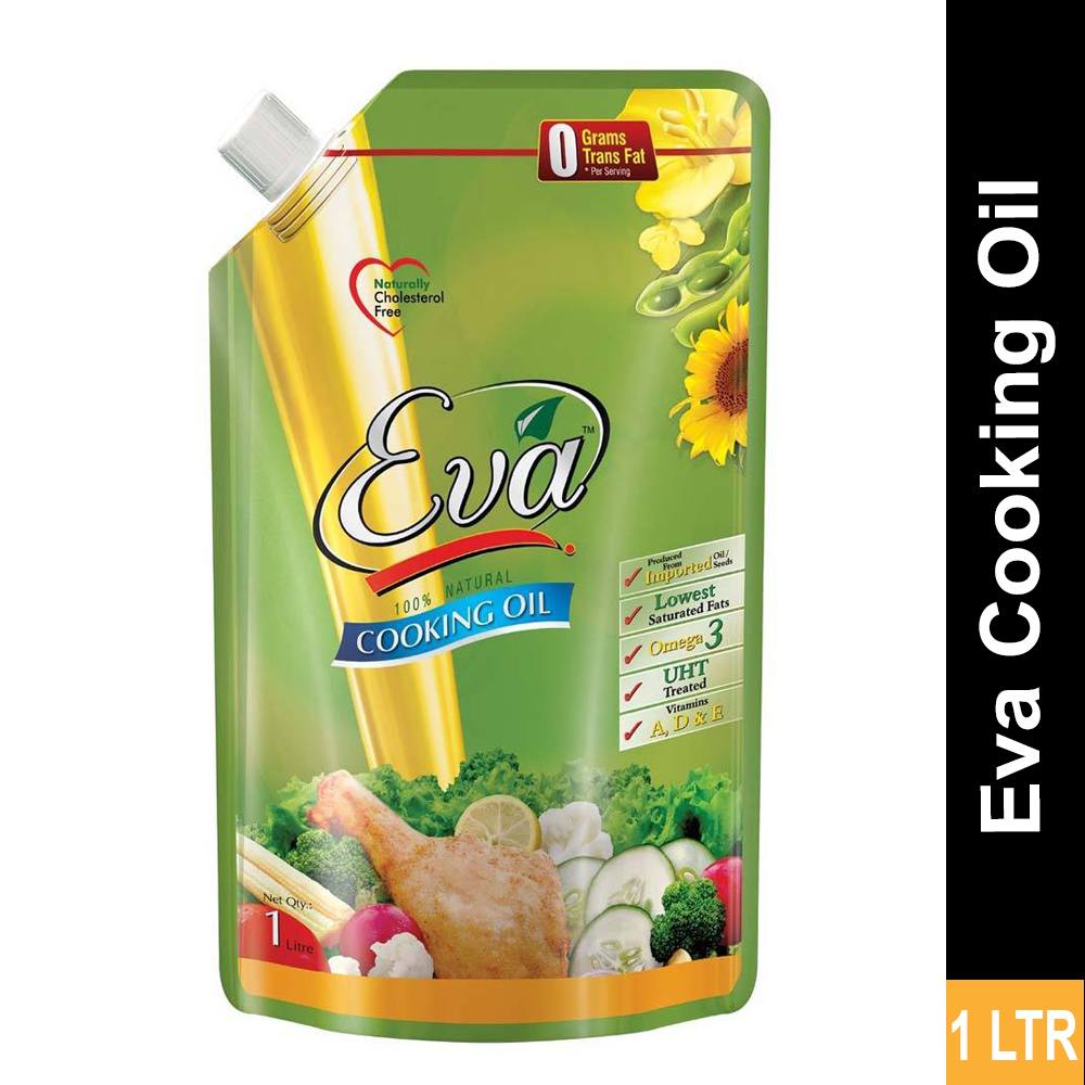 Buy Eva Cooking Oil 1 Litre Standing Pouch At Best Price - GrocerApp