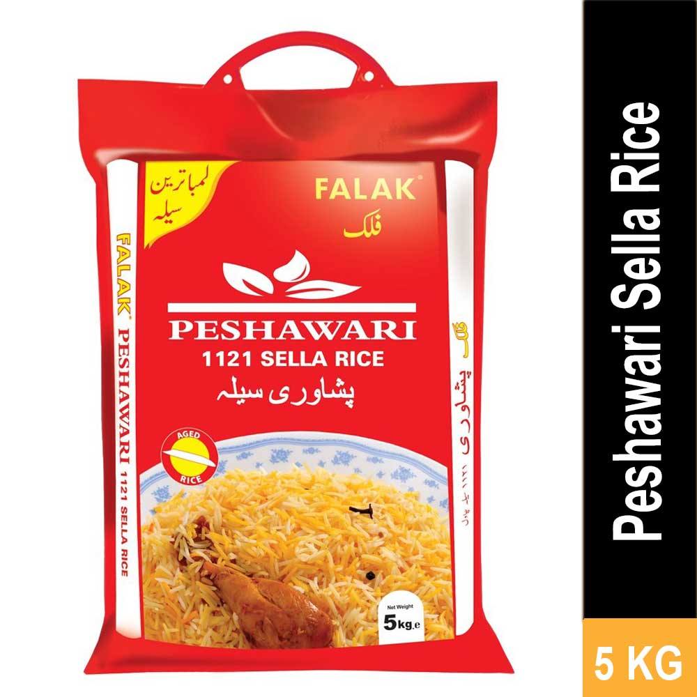 Buy Falak Peshawari Sella Basmati Rice 5KG At Best Price - GrocerApp