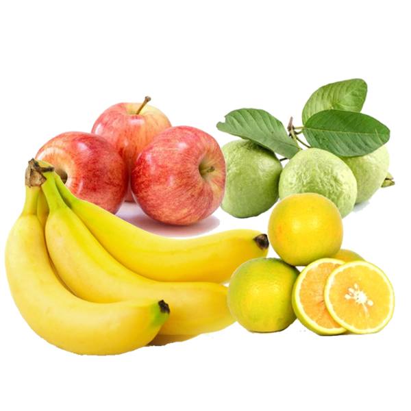 Buy Fruit Basket (Apple 1Kg, Guava 1Kg, Banana 6Units , Mussami 6Units ...
