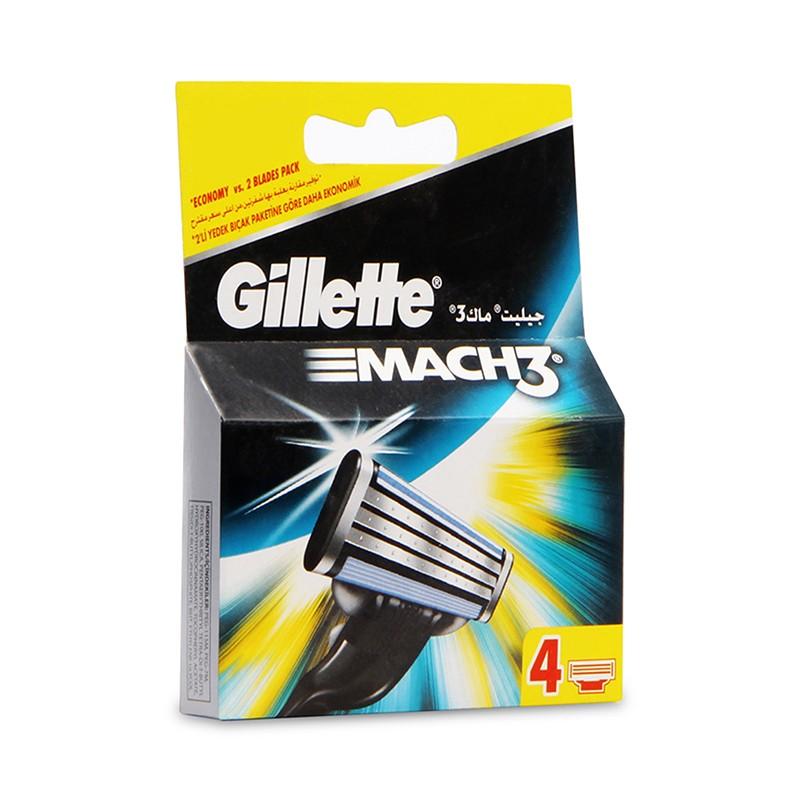 Buy Gillette Mach 3 Sensitive Blades (Pack Of 4) At Best Price - GrocerApp