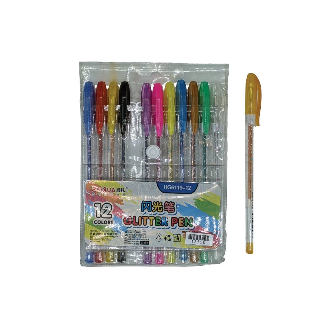 Buy Glitter Color Pen Set 12Pcs At Best Price - GrocerApp