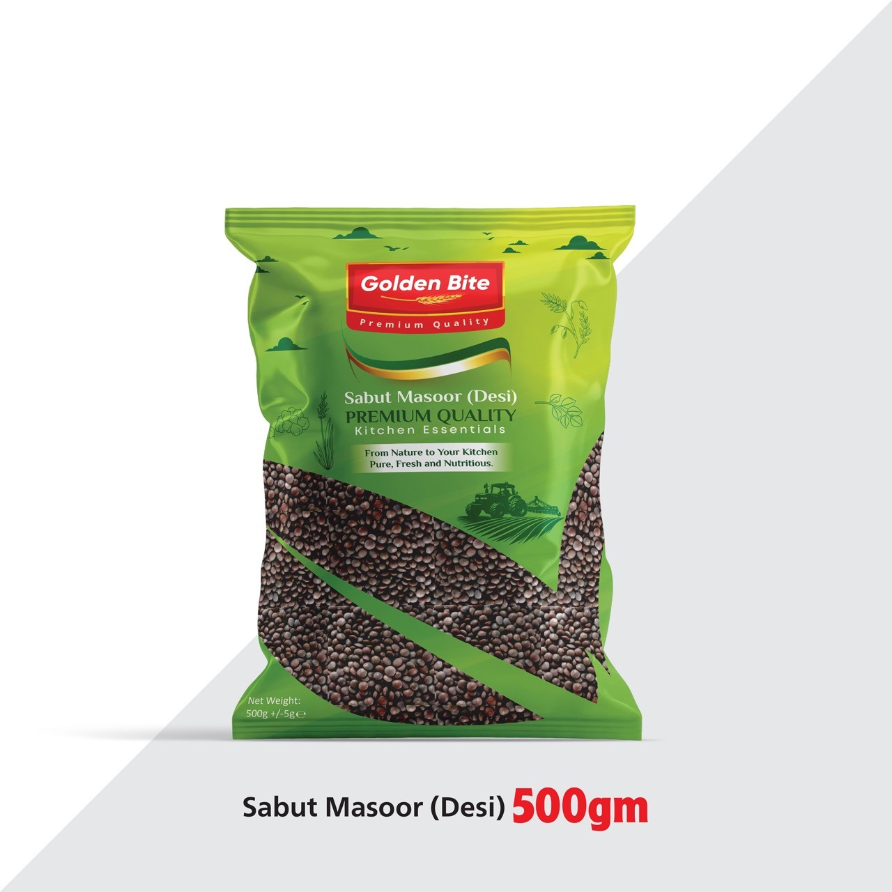Golden Bite Sabut Masoor Desi (500g)