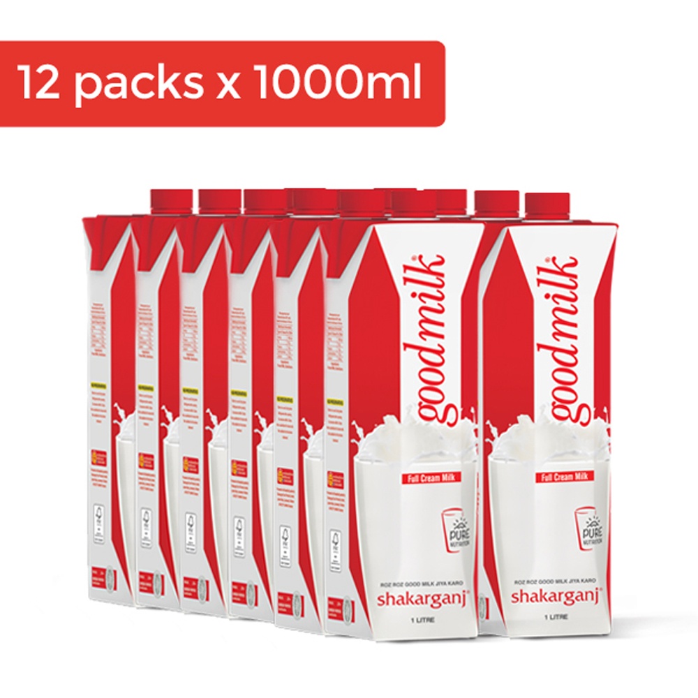 Buy Good Milk Full Cream Carton (1x12) At Best Price - GrocerApp