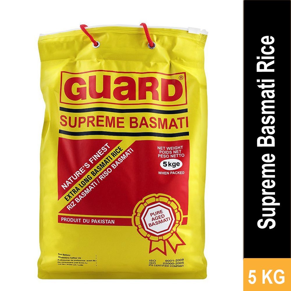 Buy Guard Supreme Basmati Rice 5KG At Best Price - GrocerApp