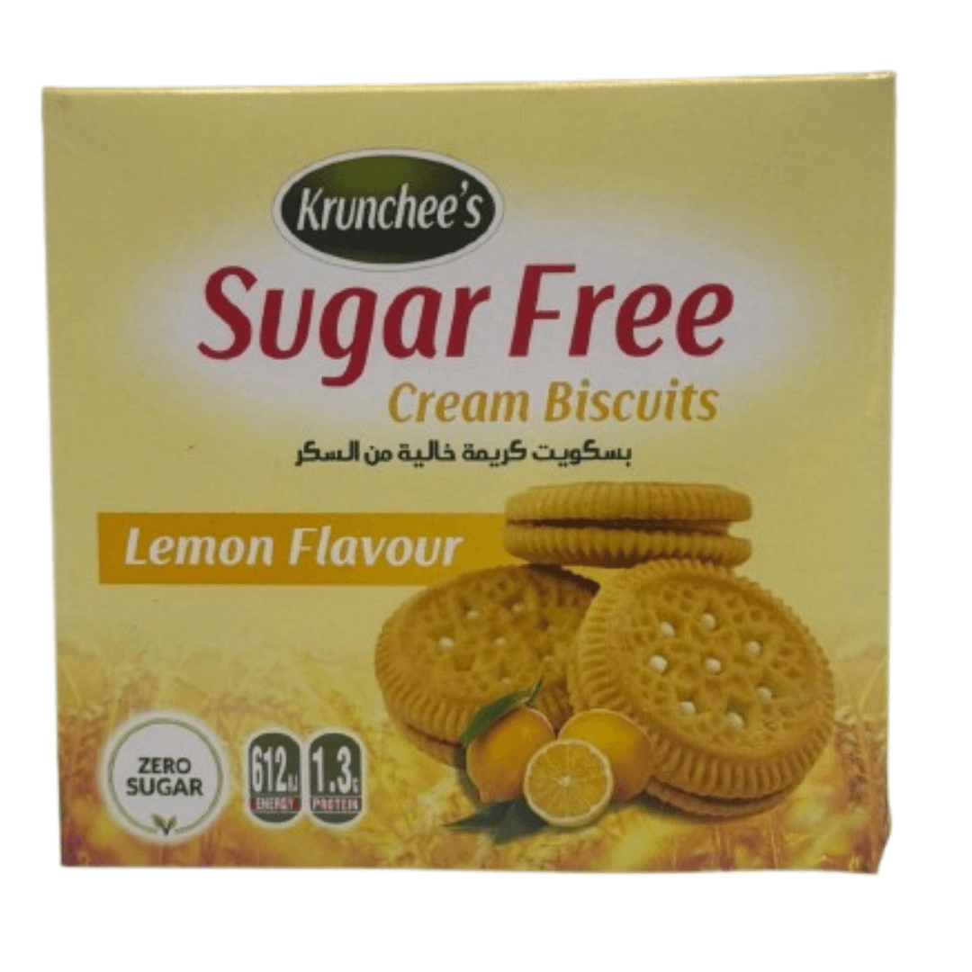 Krunchee's Sugar Free Cream Biscuits Lemon Flavour