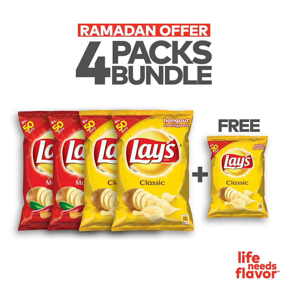 Buy Lays Masala 2pcs & Lays Classic 2pcs(Rs:50) + Lays Classic Rs:20 ...
