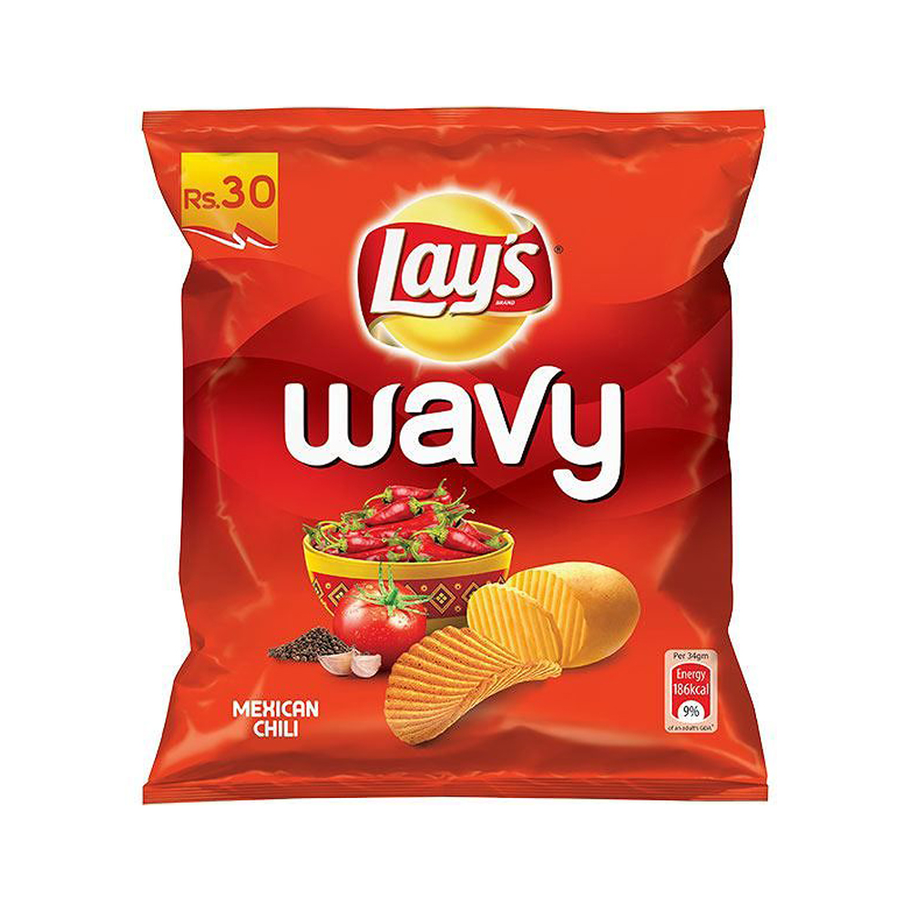 Buy LAYS WAVY MEXICAN CHILI RS 30 At Best Price - GrocerApp