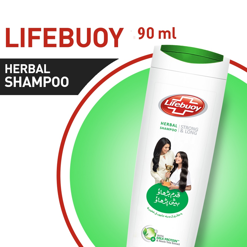 Buy Lifebuoy Herbal Strong & Long Shampoo With Milk Protein & Neem Tree ...
