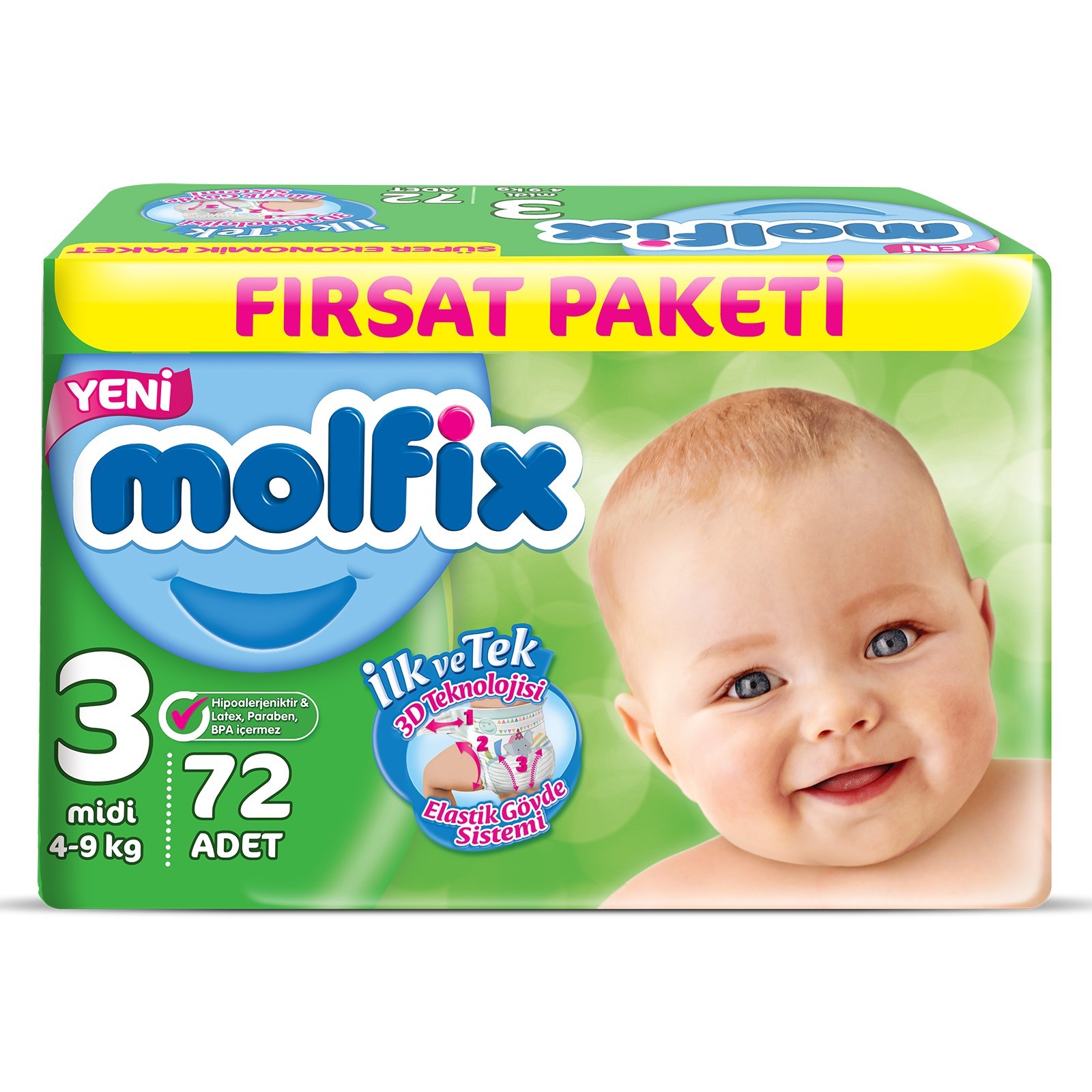 Buy Molfix 3 Midi (4-9kg) At Best Price - GrocerApp
