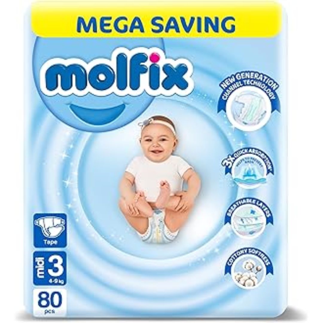 Buy Molfix Mega Saving Maxi Size 3 (4-9 Kg) At Best Price - GrocerApp