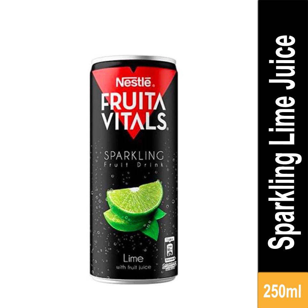 Buy Nestle Fruita Vitals Sparkling Lime 250ml Can At Best Price - GrocerApp