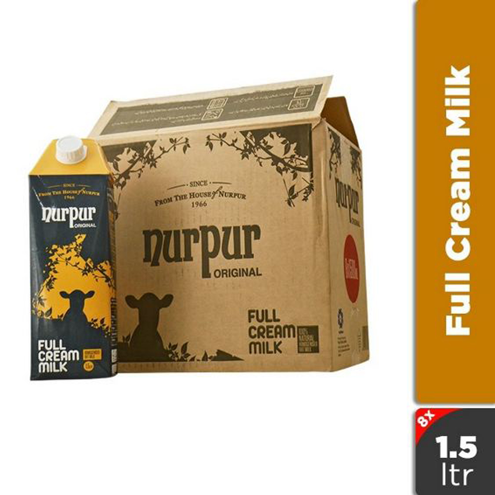 Buy Nurpur Full Cream Milk Carton (1x8) At Best Price - GrocerApp