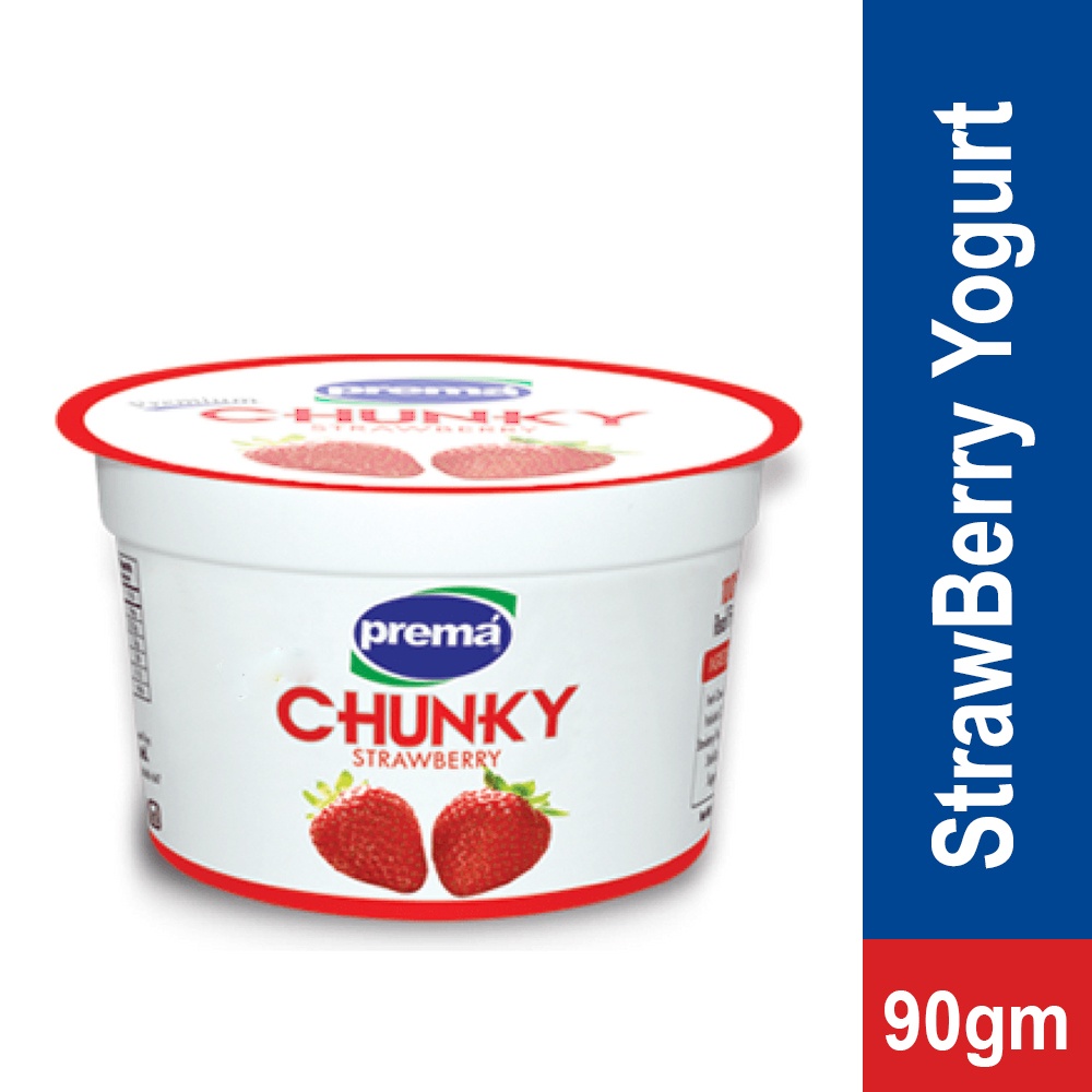 Buy Prema Chunky Strawberry Fruit Yogurt At Best Price - GrocerApp