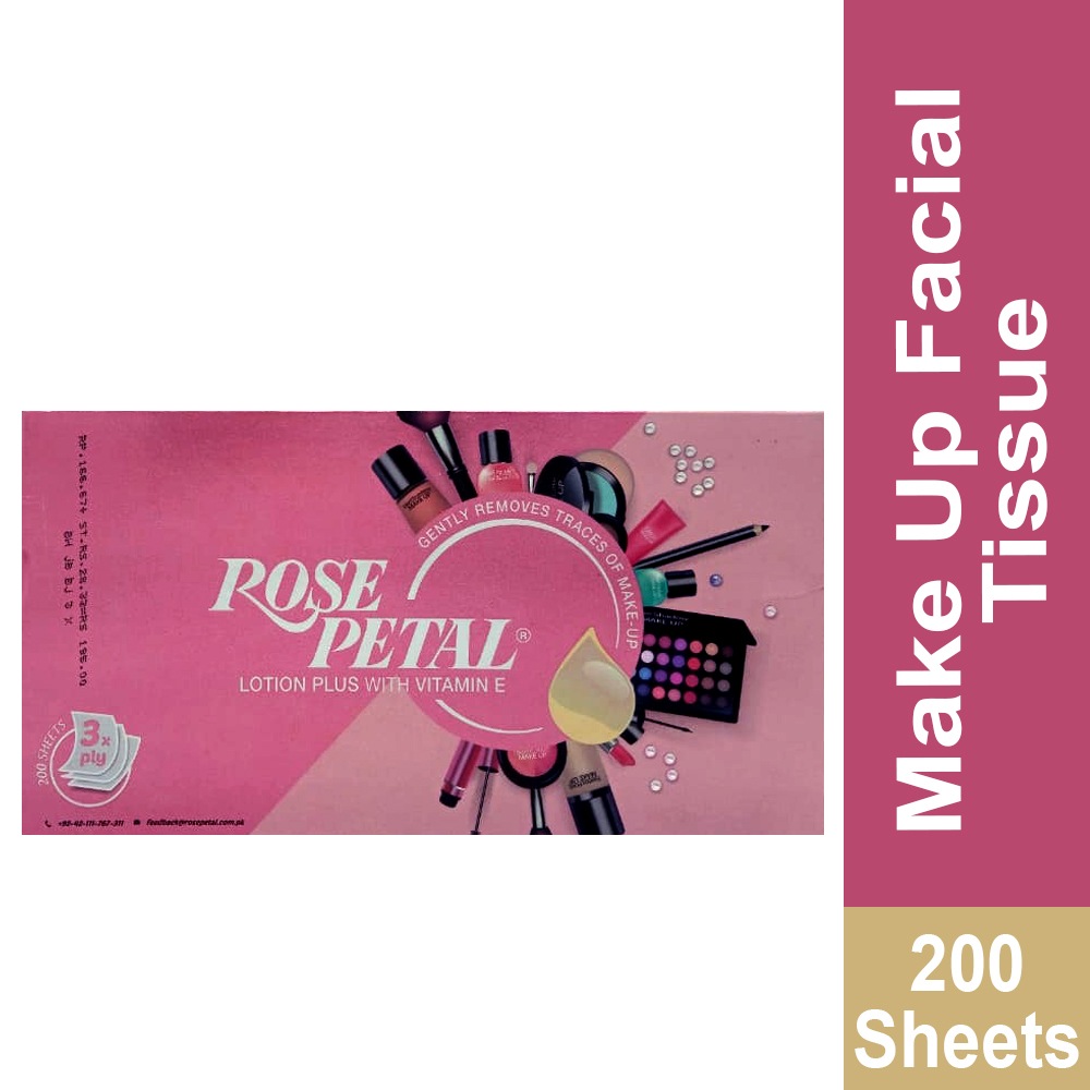 Buy Rose Petal MakeUp Facial Tissues - 200s At Best Price - GrocerApp