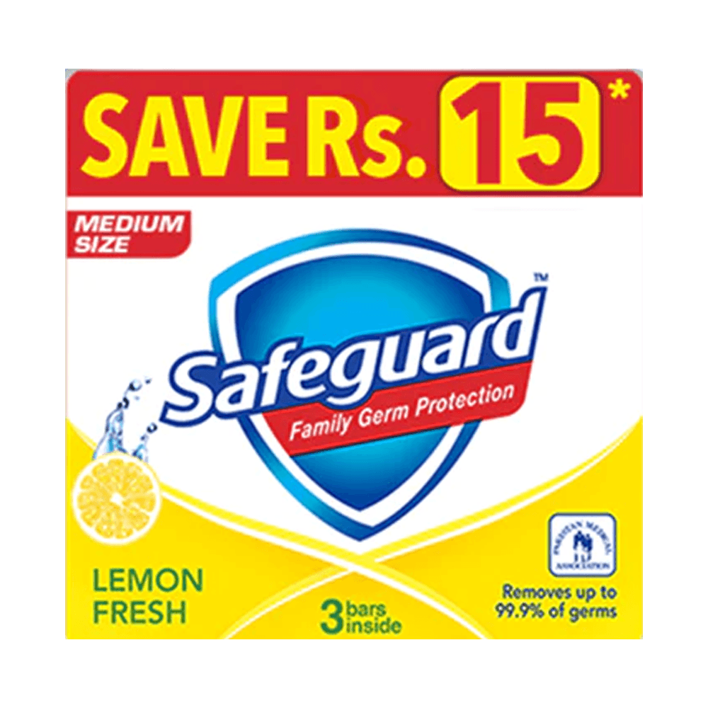 Buy Safeguard Lemon Fresh Pack of 3 Save Rs.15 At Best Price - GrocerApp