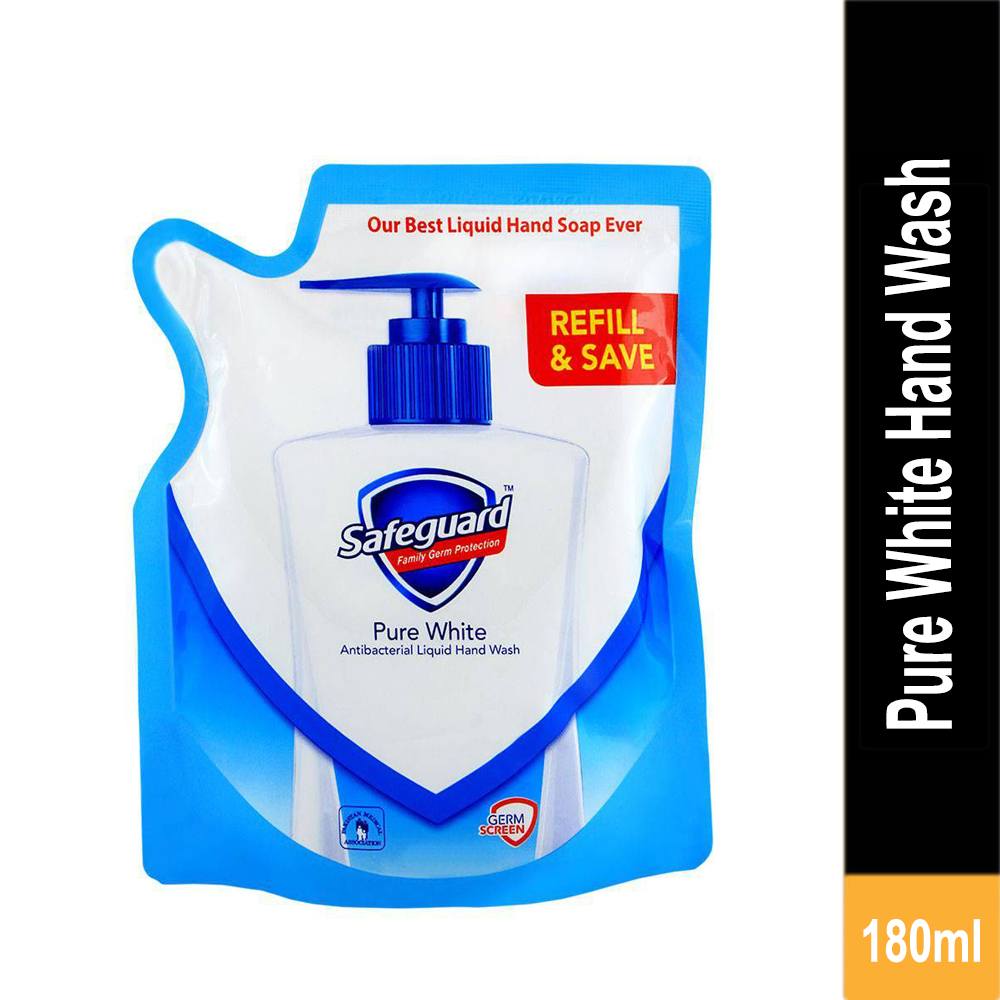 Buy Safeguard Pure White Antibacterial Liquid Hand Wash Refill Pouch At ...