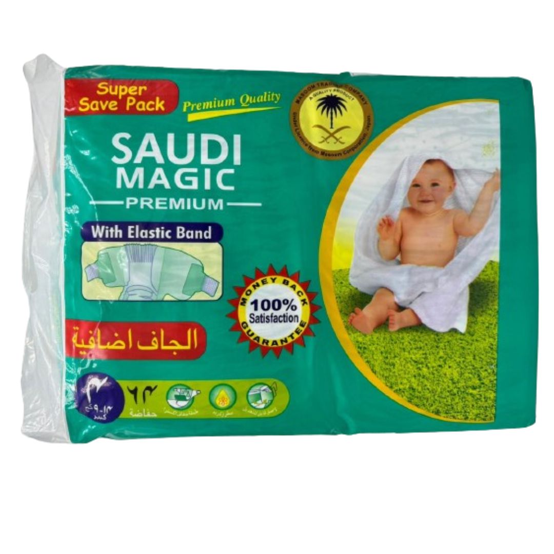 Buy Saudi Magic Premium Diaper L (9-14kg) At Best Price - GrocerApp