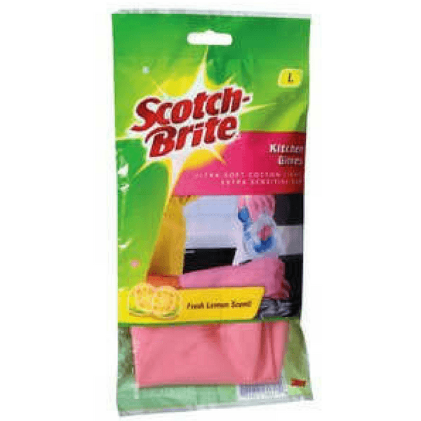 Buy Scotch Brite Light Duty Pink Gloves Pair At Best Price - GrocerApp