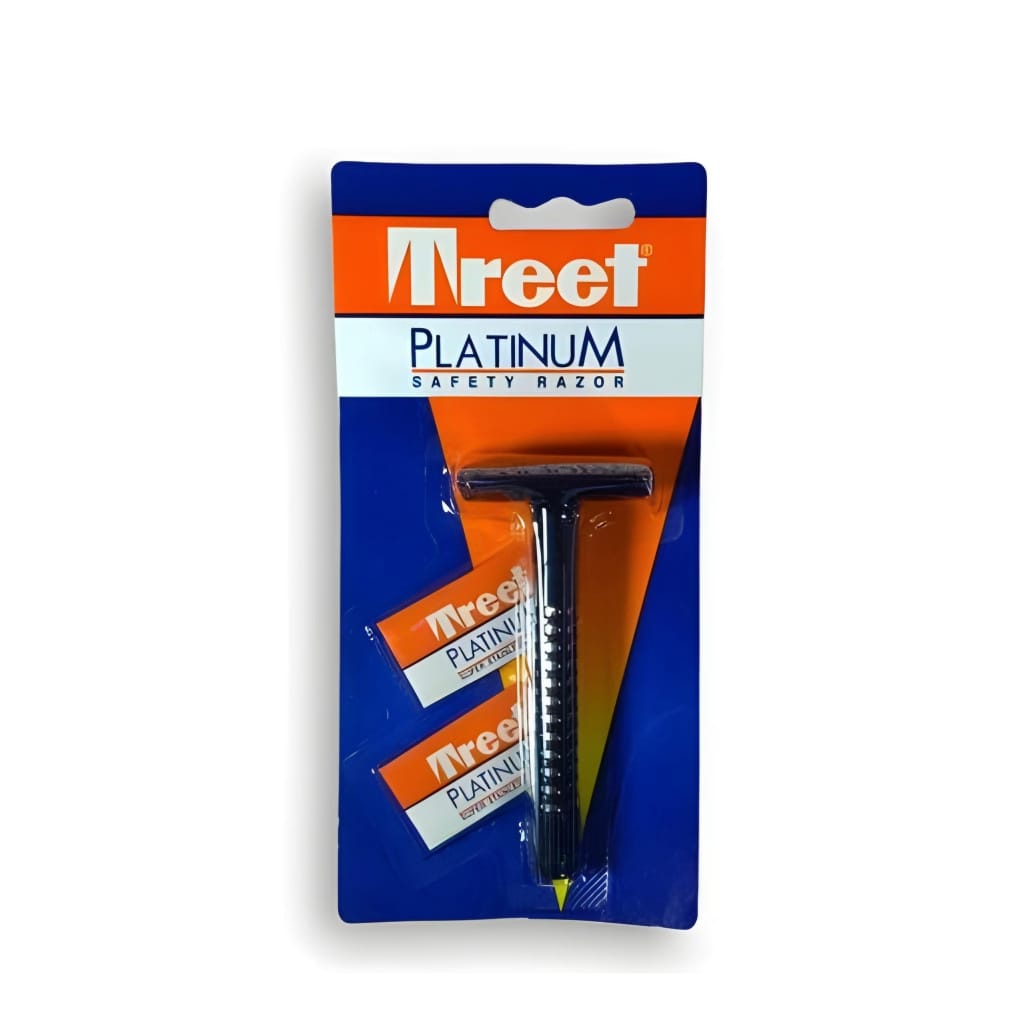 Treet Platinum Safety Razor with 2 Super Stainless Blade